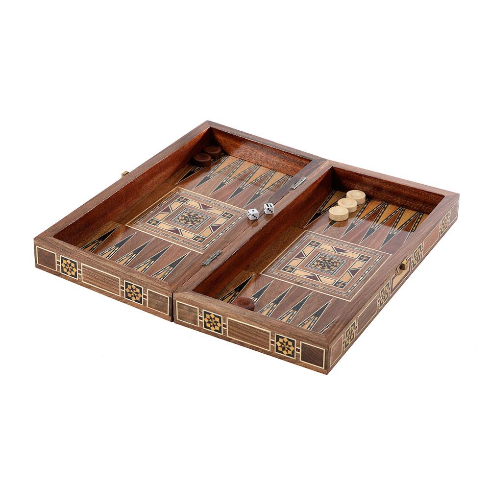 Mini Classic Backgammon & Chess Board