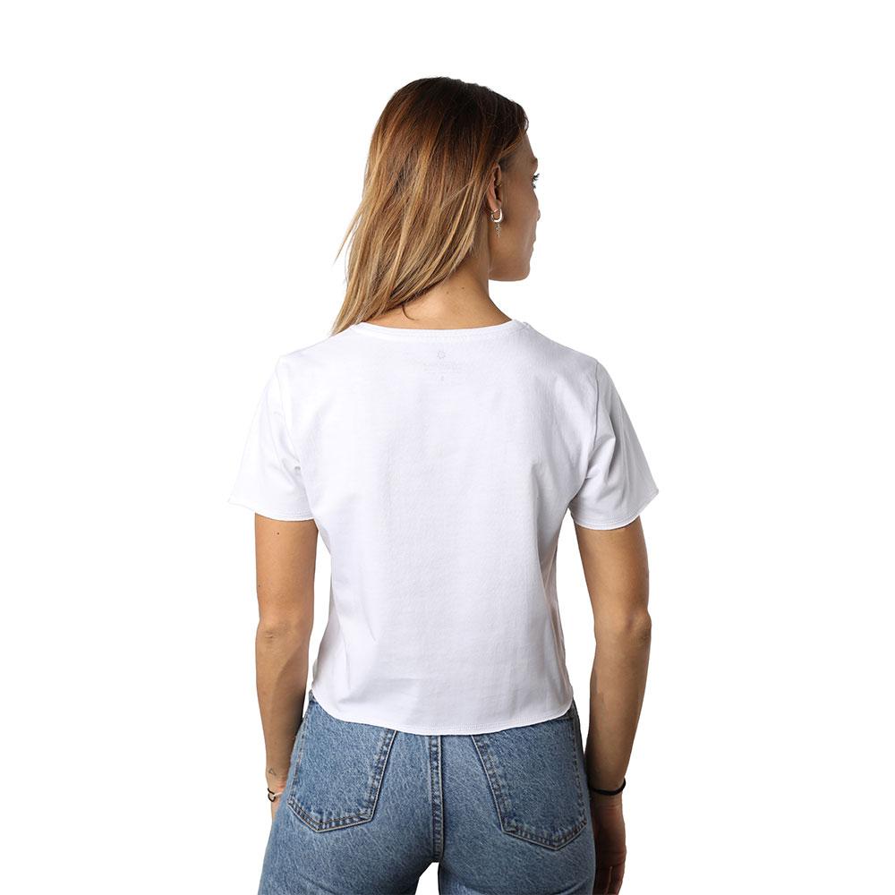 Hi Kifak Cava White Crew Neck Crop Top